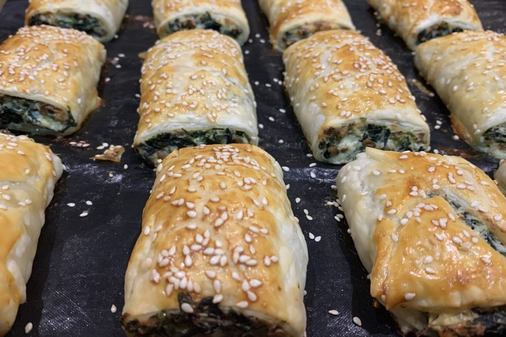 ricotta, silverbeet and lentil sausage rolls - Foost